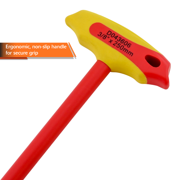6 Piece Metric Insulated T-Handle Hex Key Set: 2.5, 3, 4, 5, 6, 8 mm ...