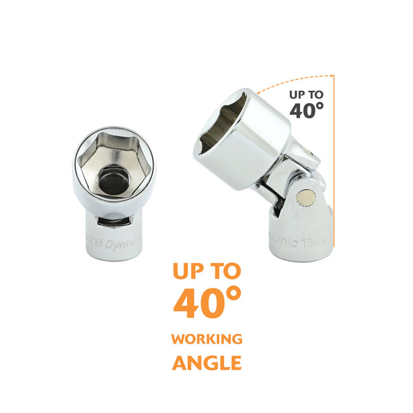 3/8" Drive 7 Piece 6 Point SAE, Universal Joint Socket Set, 3/8" - 3/4 ...