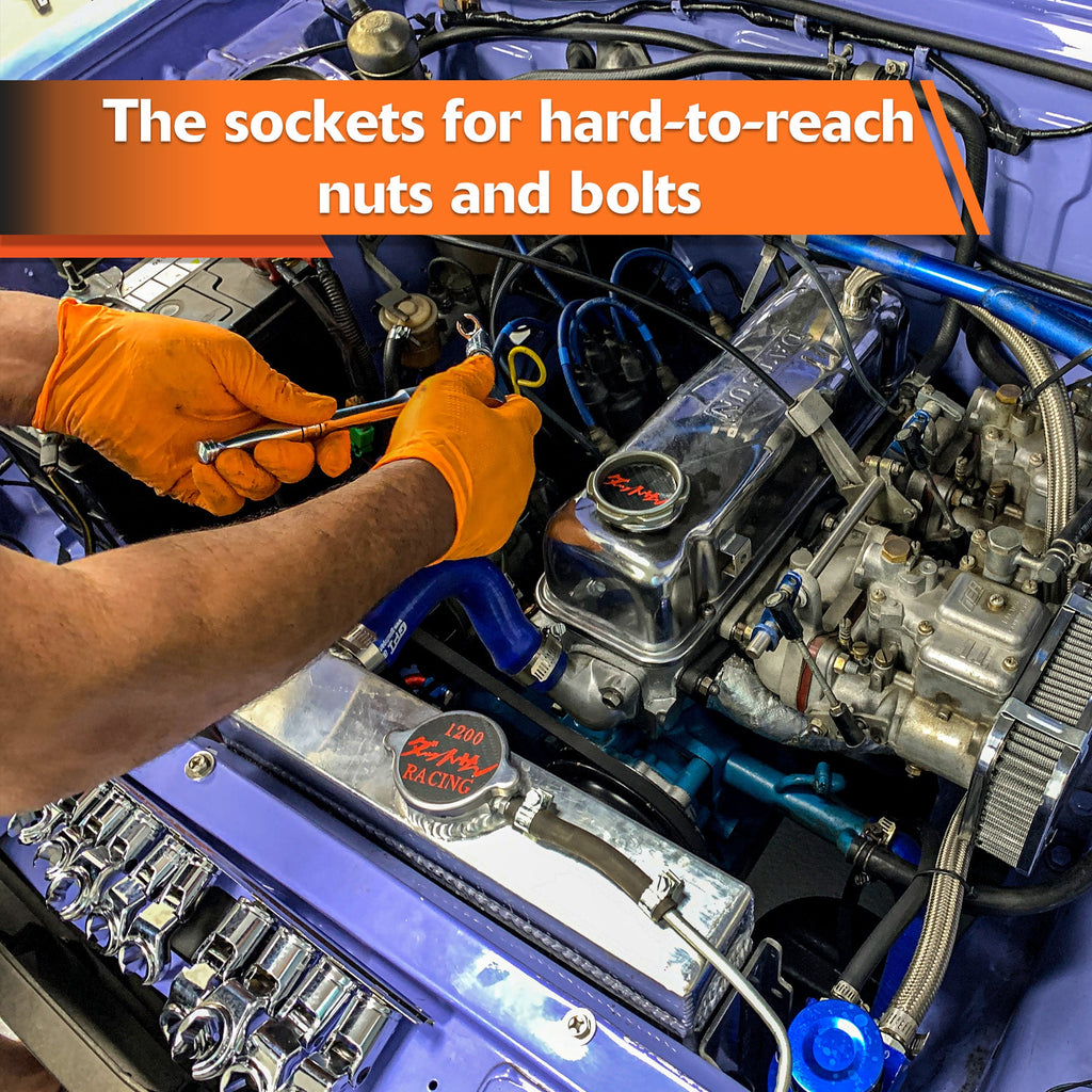 3/8" Drive 7 Piece SAE, Flare Nut Socket Set, 3/8" - 3/4" – Dynamic ...