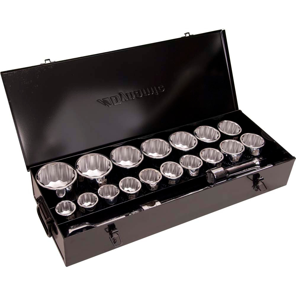 1" Drive 21 Piece 12 Point Standard SAE Socket Set – Dynamic Tools Online