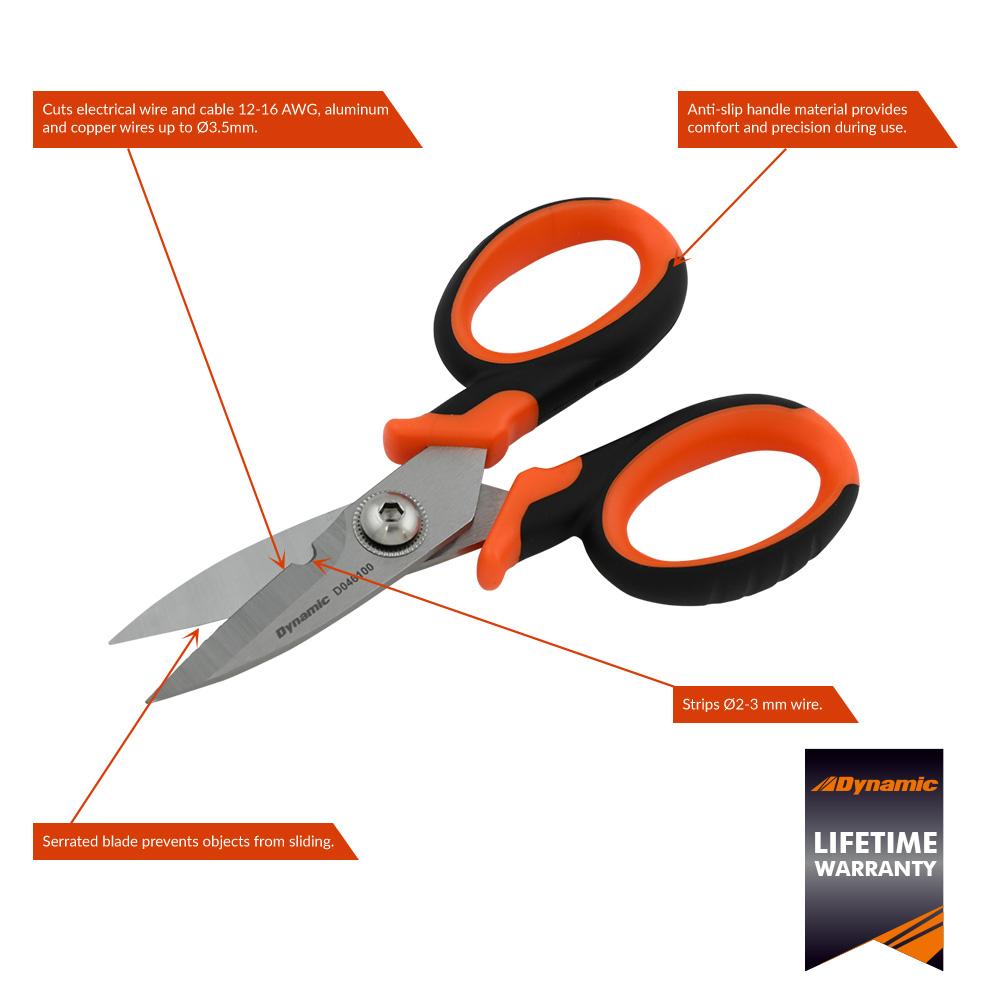 6” Multi-Purpose Electrician's Scissors – Dynamic Tools Online