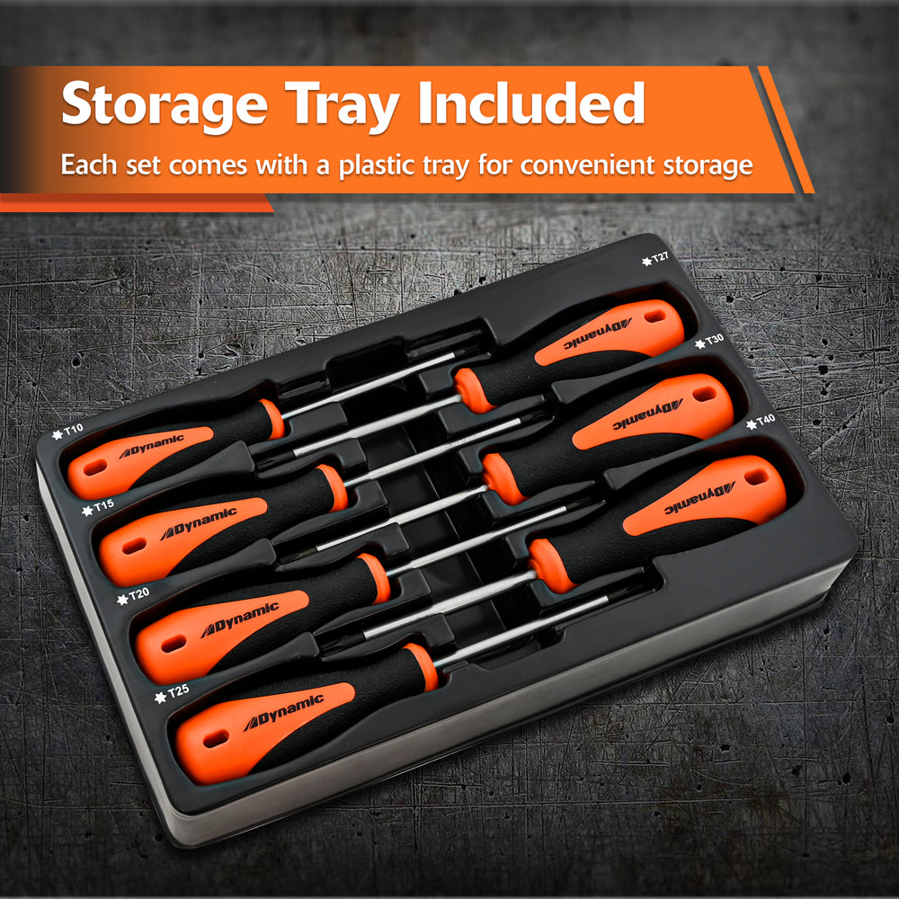 7 Piece Torx® Screwdriver Set With Comfort Grip Handles – Dynamic Tools ...